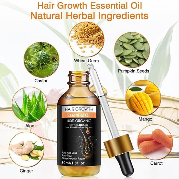 Hair Growth Essential Oil Biotin Cold Pressed Dht Blocker Price In